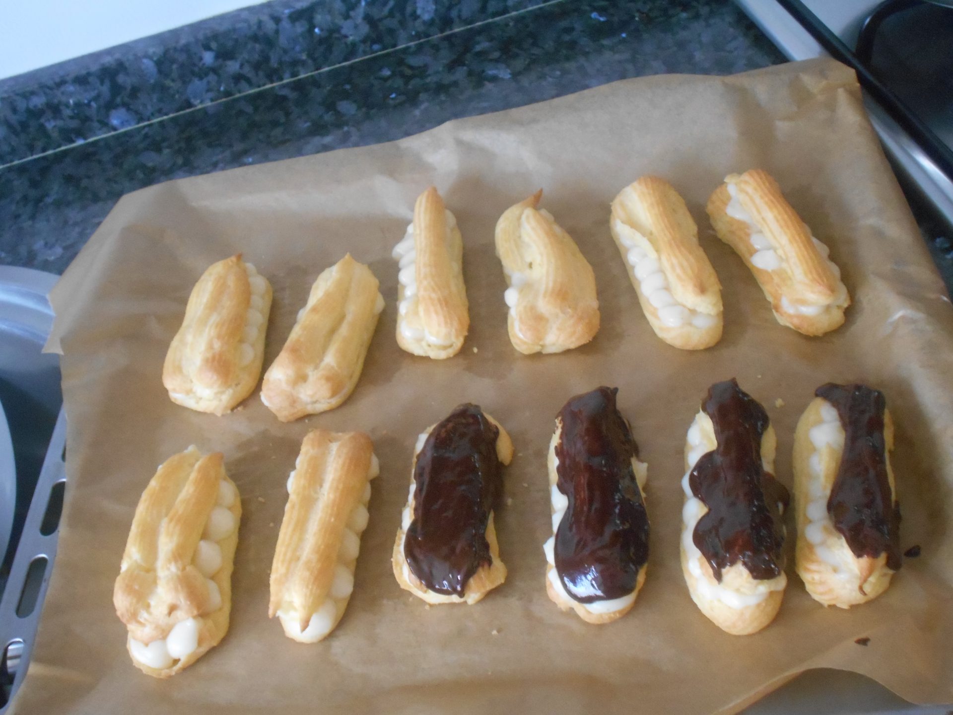 48º receta PALO CATALÁN DE CREMA - ÉCLAIRS DE CREMA — MAYTE EN LA COCINA